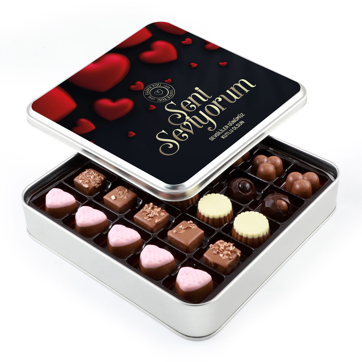 Sevgililer Günü Hediyesi Special Çikolata (Metal Kutu) - Siyah - Hacı Şerif